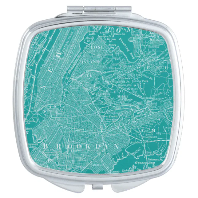 Graphic Map of New York Vanity Mirror | Zazzle