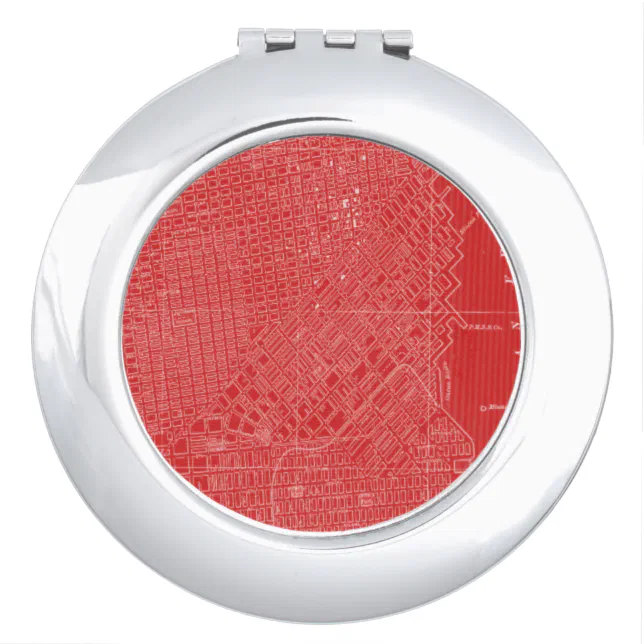 Graphic Map of San Francisco Compact Mirror | Zazzle