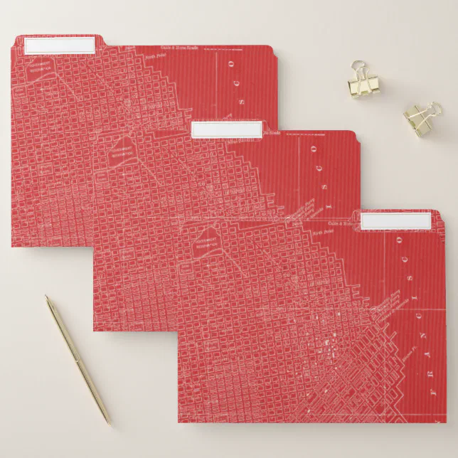Graphic Map of San Francisco File Folder | Zazzle