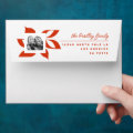 Graphic Poinsettia Photo Return Address Envelope | Zazzle