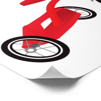 Graphic Red Tricycle Poster | Zazzle