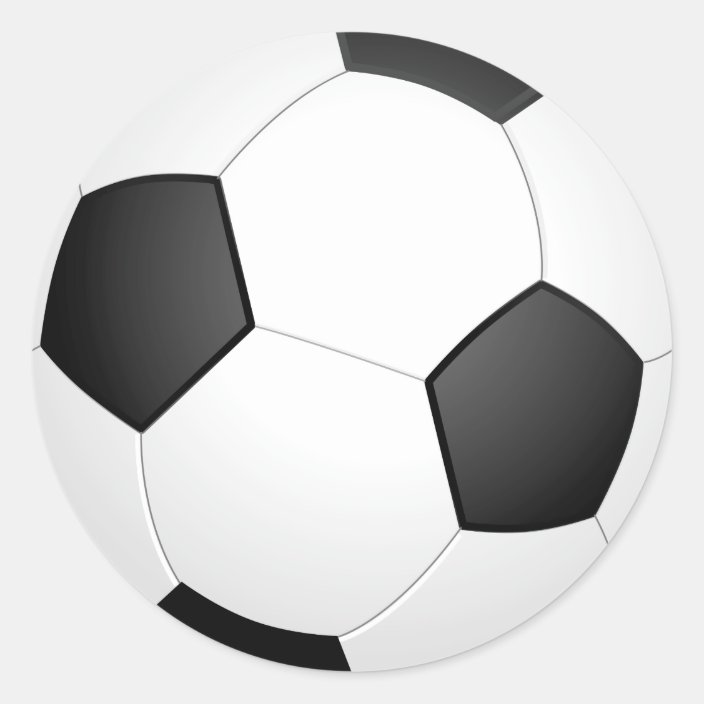 graphic soccer ball classic round sticker | Zazzle.com