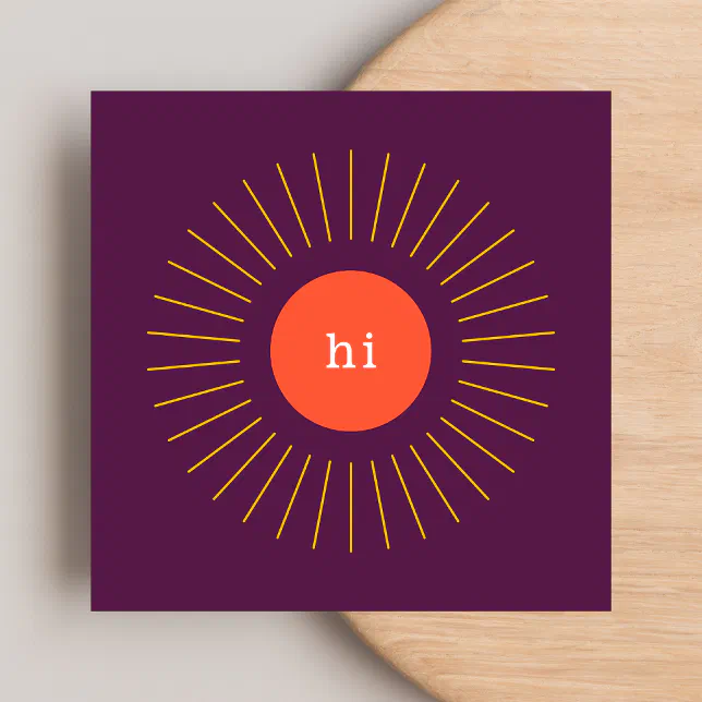 Graphic Sun Hi | Dating Business Cards | Zazzle