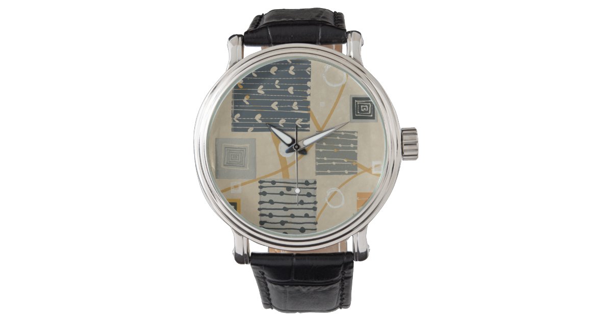 Graphic Tiles Watch | Zazzle