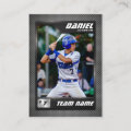 Graphite Baseball Trading Card, Baseball Player Calling Card | Zazzle