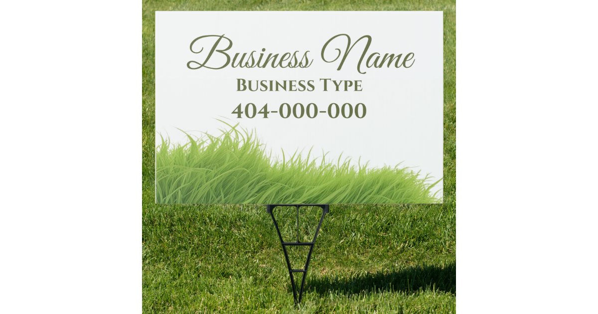 Grass Business Yard Sign | Zazzle