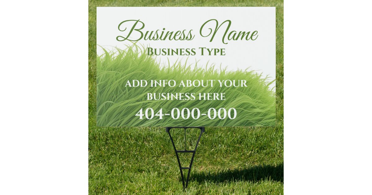 Grass Business Yard Sign | Zazzle