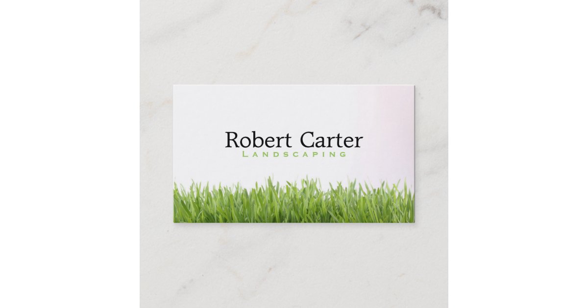 Grass | Gardening, Landscaping Business Card | Zazzle