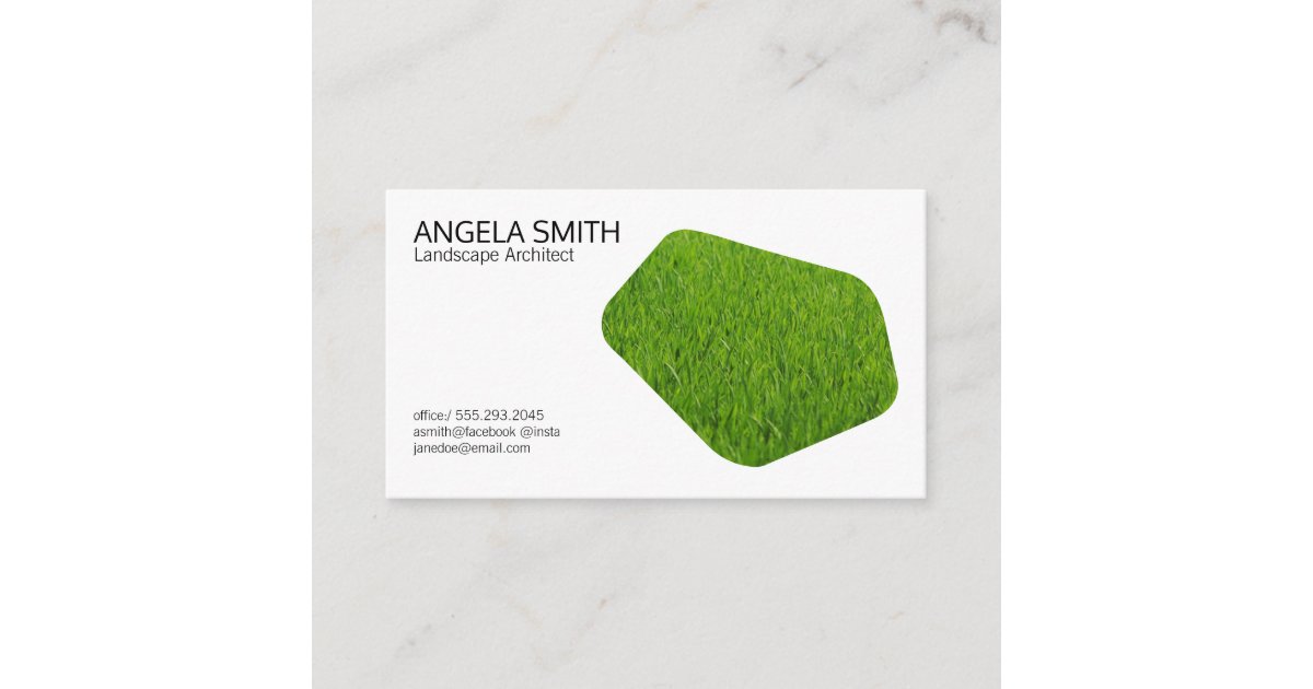 Grass Landscape Architect Business Card | Zazzle