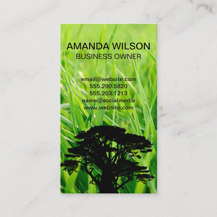 Grass | Landscaping | Gardener Business Card | Zazzle