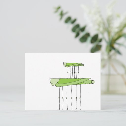 Grasshopper Stack Postcard | Zazzle