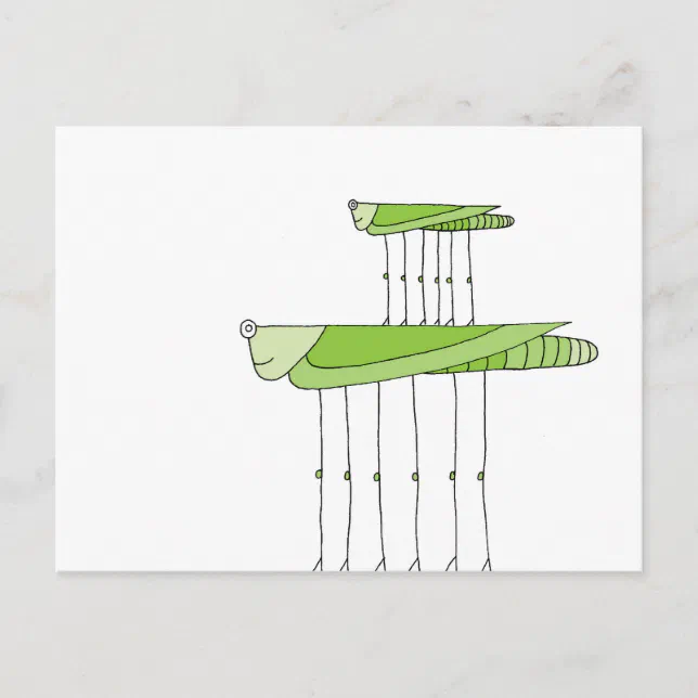 Grasshopper Stack Postcard | Zazzle