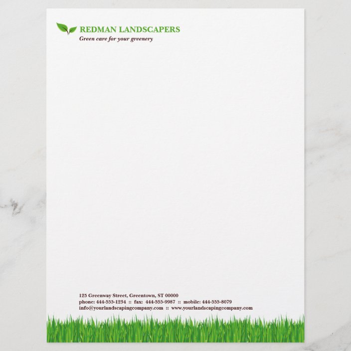 Grassy Landscape letterhead | Zazzle.com