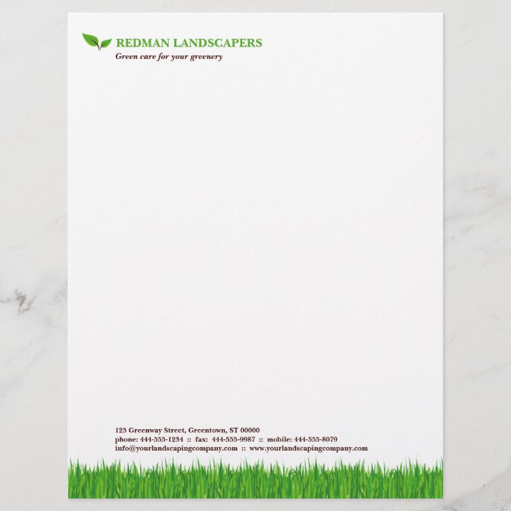 Grassy Landscape letterhead | Zazzle
