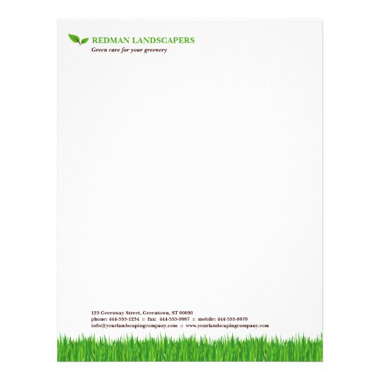 Grassy Landscape letterhead | Zazzle.com