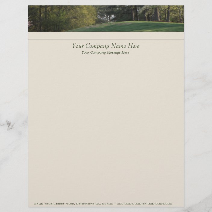 Grassy Landscape Letterhead | Zazzle.com