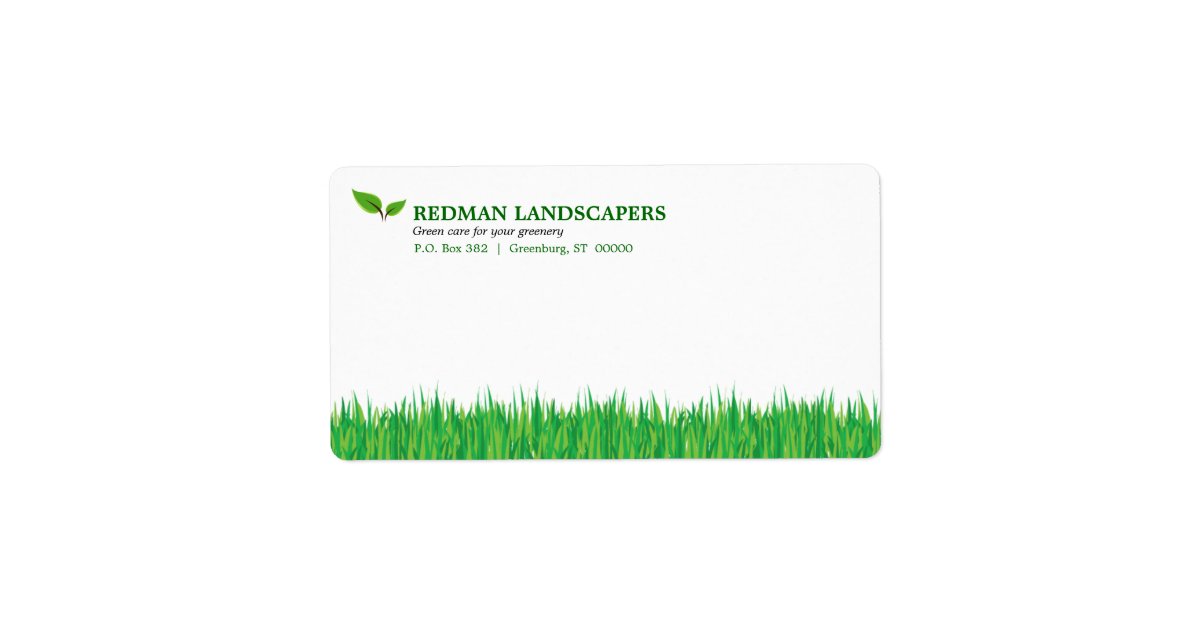 Grassy Landscape Shipping Label | Zazzle