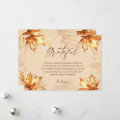 Grateful Elegant Modern Rustic Thanksgiving Holiday Card | Zazzle