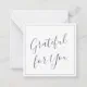 Grateful for You Script Blue Note Card | Zazzle