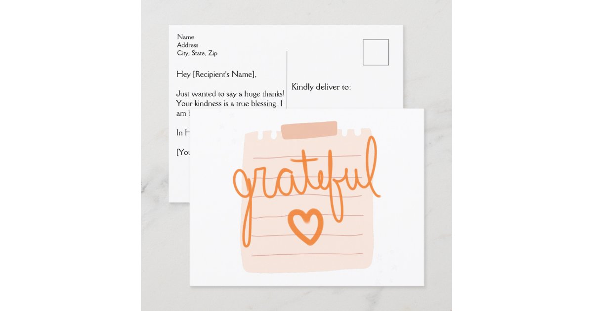 Grateful Heart Christian Thank You Card | Zazzle
