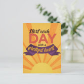 'Grateful heart' quote postcard | Zazzle