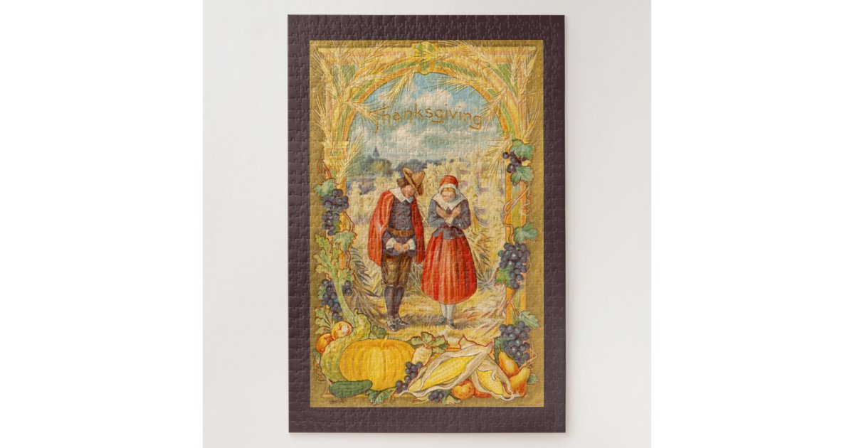 Grateful Pilgrims Thanksgiving Puzzles | Zazzle