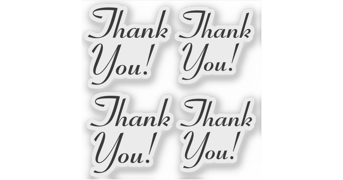 Grateful "Thank You!" Stickers | Zazzle