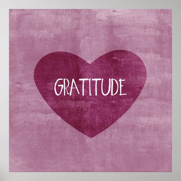 Gratitude Heart Poster | Zazzle.com