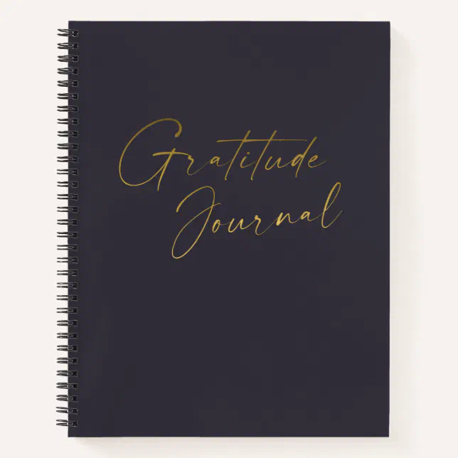 Gratitude Journal in Indigo Blue Gold | Zazzle