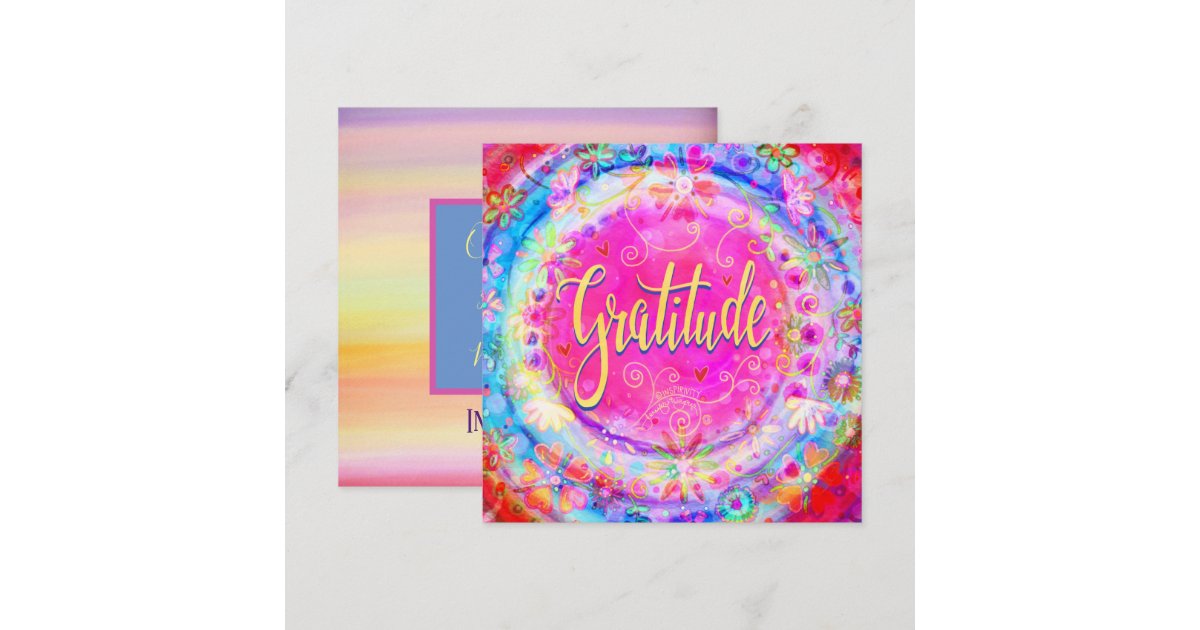 Gratitude Pink Pretty Encouragement For all Thank You Card | Zazzle