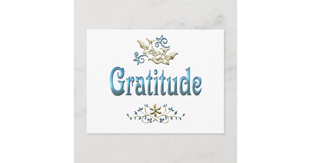 GRATITUDE POSTCARD | Zazzle
