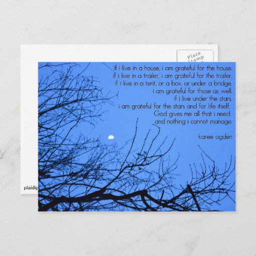 gratitude postcard | Zazzle