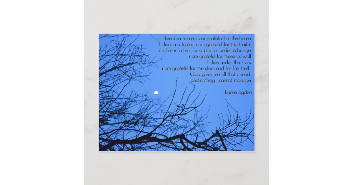 gratitude postcard | Zazzle