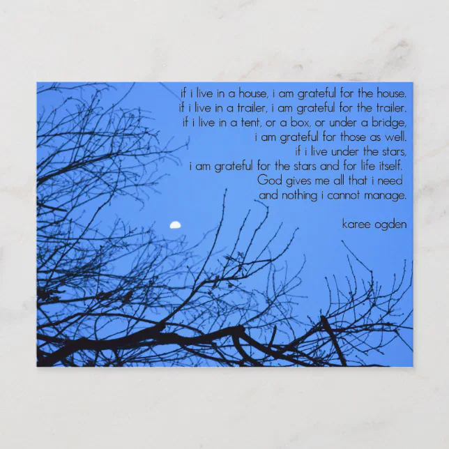 gratitude postcard | Zazzle