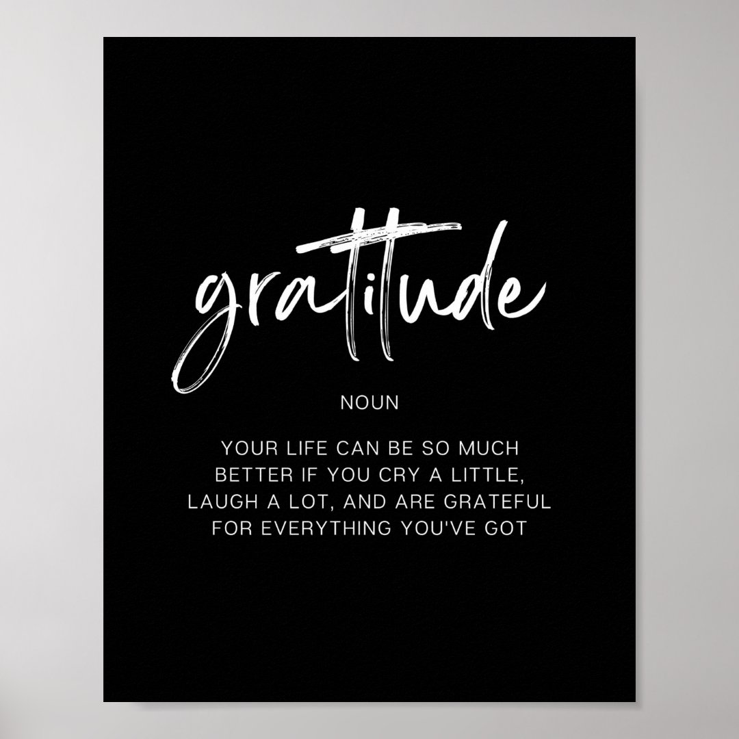 Gratitude Poster | Zazzle