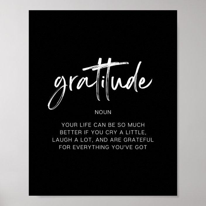 Gratitude Poster | Zazzle
