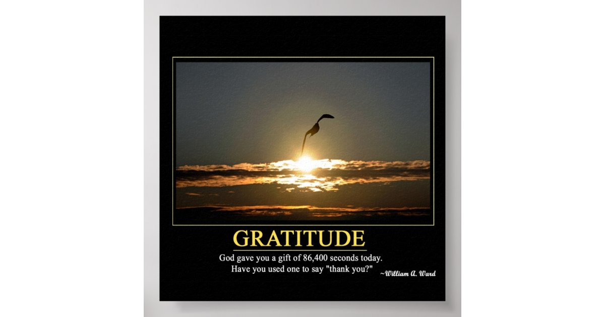 Gratitude Poster | Zazzle