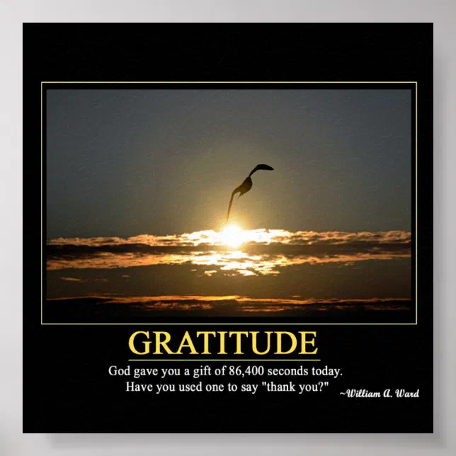Gratitude Poster | Zazzle