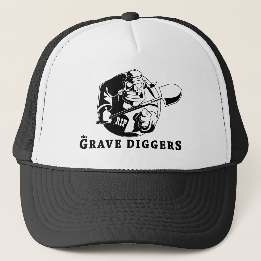 grave diggers logo trucker hat | Zazzle
