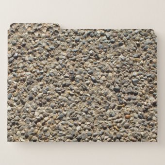 Gravel and Sand Realistic Texture Photo File Folder | Zazzle