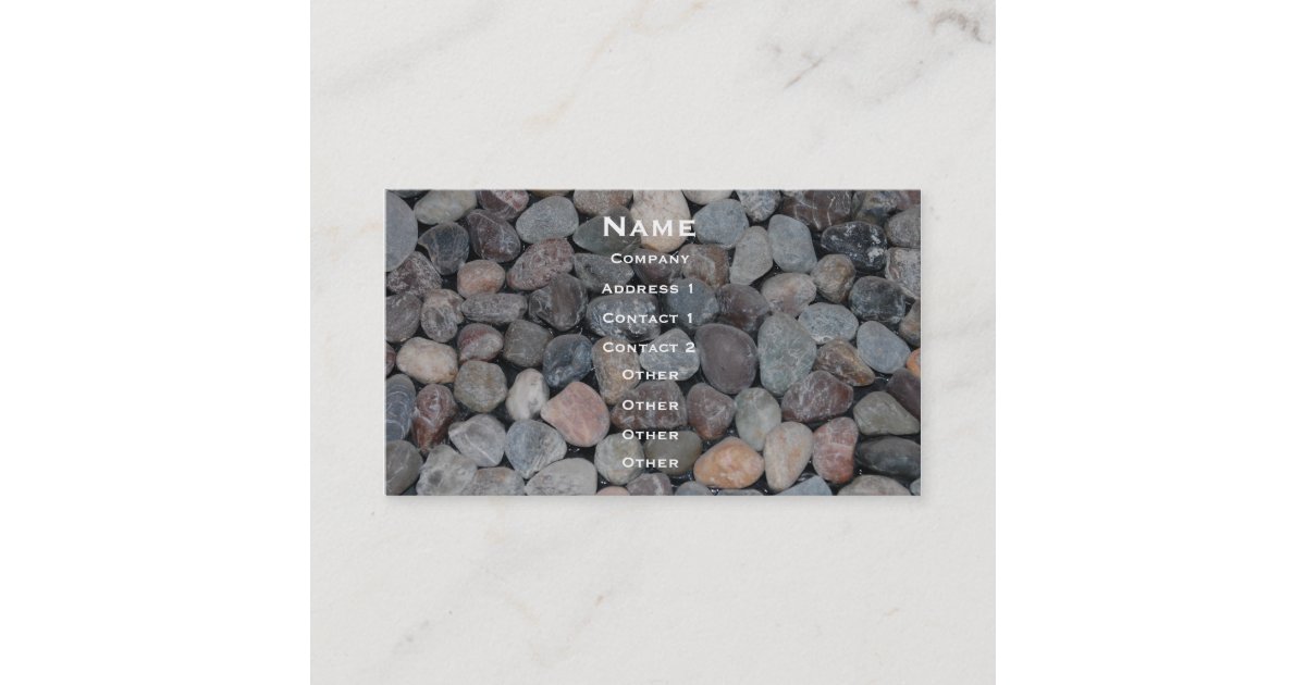 Gravel Business Card | Zazzle