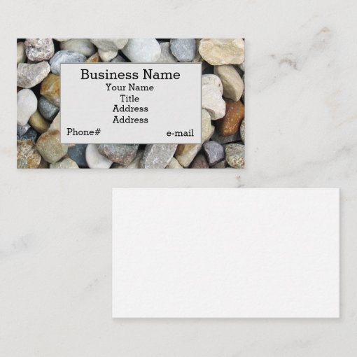Gravel Design Business Card | Zazzle