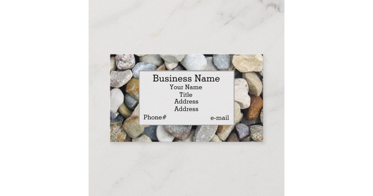 Gravel Design Business Card | Zazzle