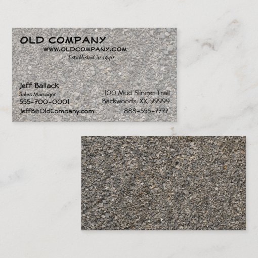 Gravel Texture Business Card | Zazzle