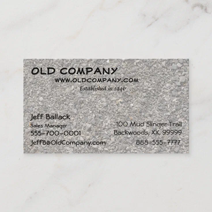Gravel Texture Business Card | Zazzle