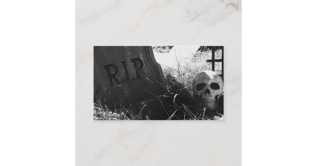 graveyard scene business card | Zazzle