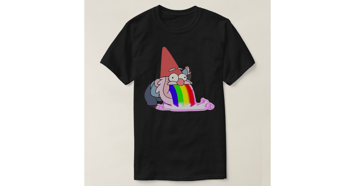 Gravity falls vomiting rainbow gnome gnomes Shmebu T-Shirt | Zazzle