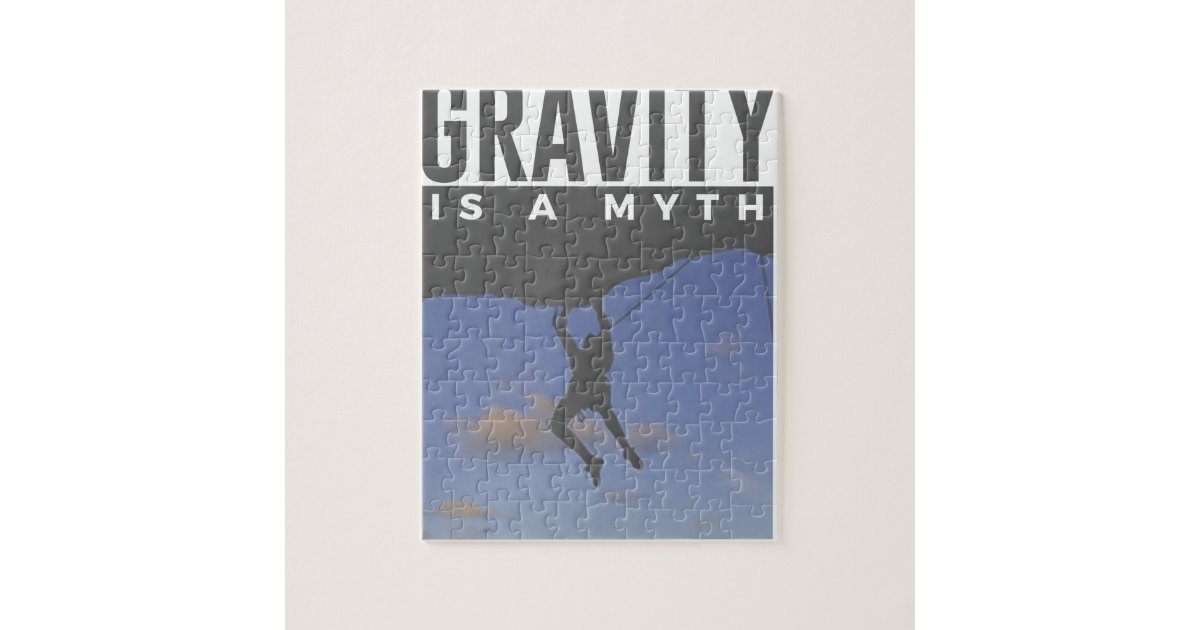 Gravity Is A Myth Rock Wall Climbing Jigsaw Puzzle | Zazzle