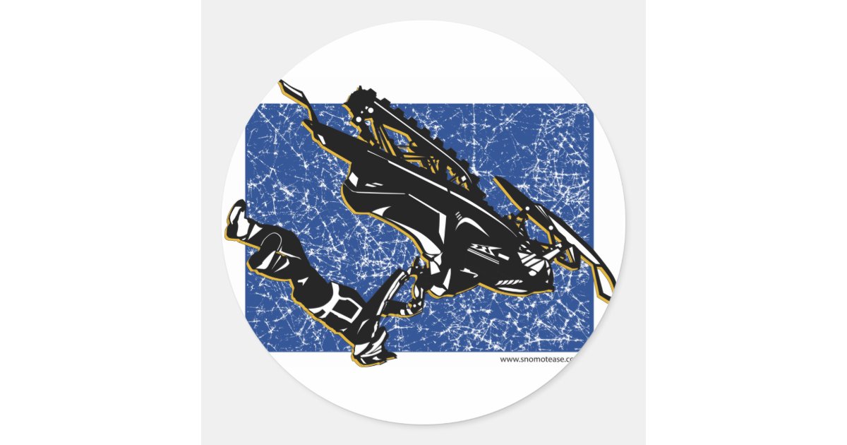 GRAVITY-SLED CLASSIC ROUND STICKER | Zazzle