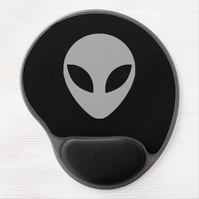 Gray Alien Head Gel Mouse Pad | Zazzle
